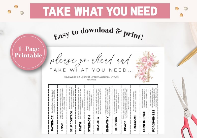 Christian Take What You Need Printable, Christian Bulletin Board, Bible ...