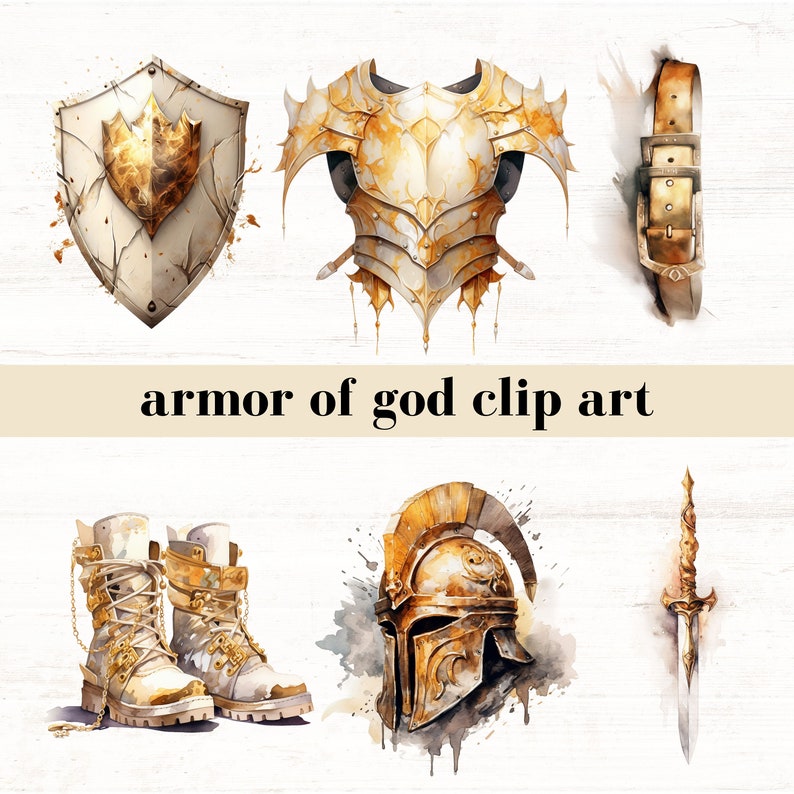 Full Armor of God Pngs Armor of God Clip Art Ephesians 6 - Etsy Canada