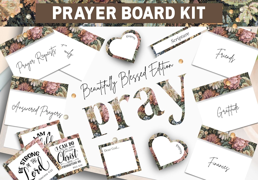 Prayer Board Kit Printable, Prayer Board Envelopes, Prayer Board Party ...
