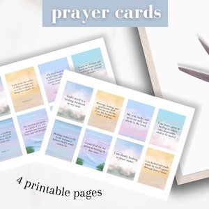 Affirmation Cards for Healing, Printable Healing Prayer Cards ...