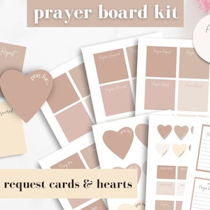 Printable Prayer Board Kit, Prayer Cards, Christian Wall Collage, Bible ...