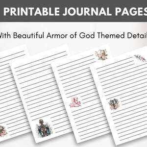 Armor of God Journal Pages, Bible Study Printable, Morning Pages ...