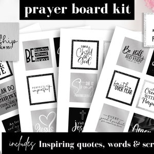 Prayer Board Kit Printable, Prayer Party Kit, Christian Wall Collage ...
