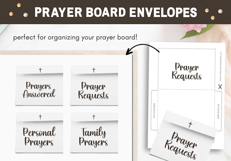 Prayer Board Envelopes, Printable Prayer Board Kit, Prayer Wall ...