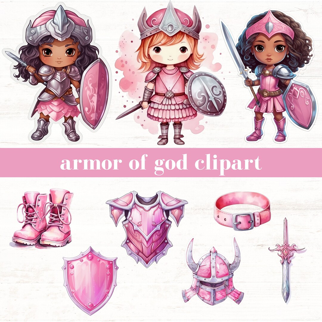 Pink Armor of God Clip Art, Full Armor of God Kids Pngs, Ephesians 6 ...