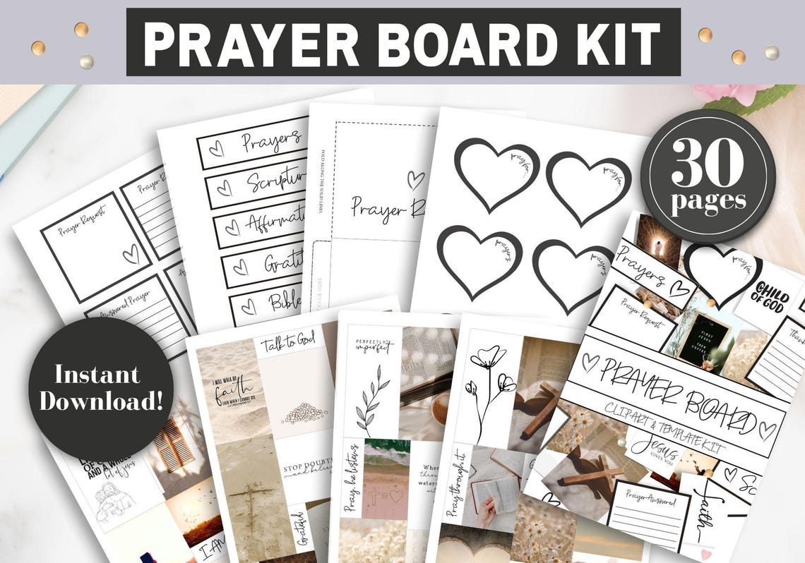 Prayer Board Kit 2026, Printable Prayer Board Stater Kit, Prayer ...