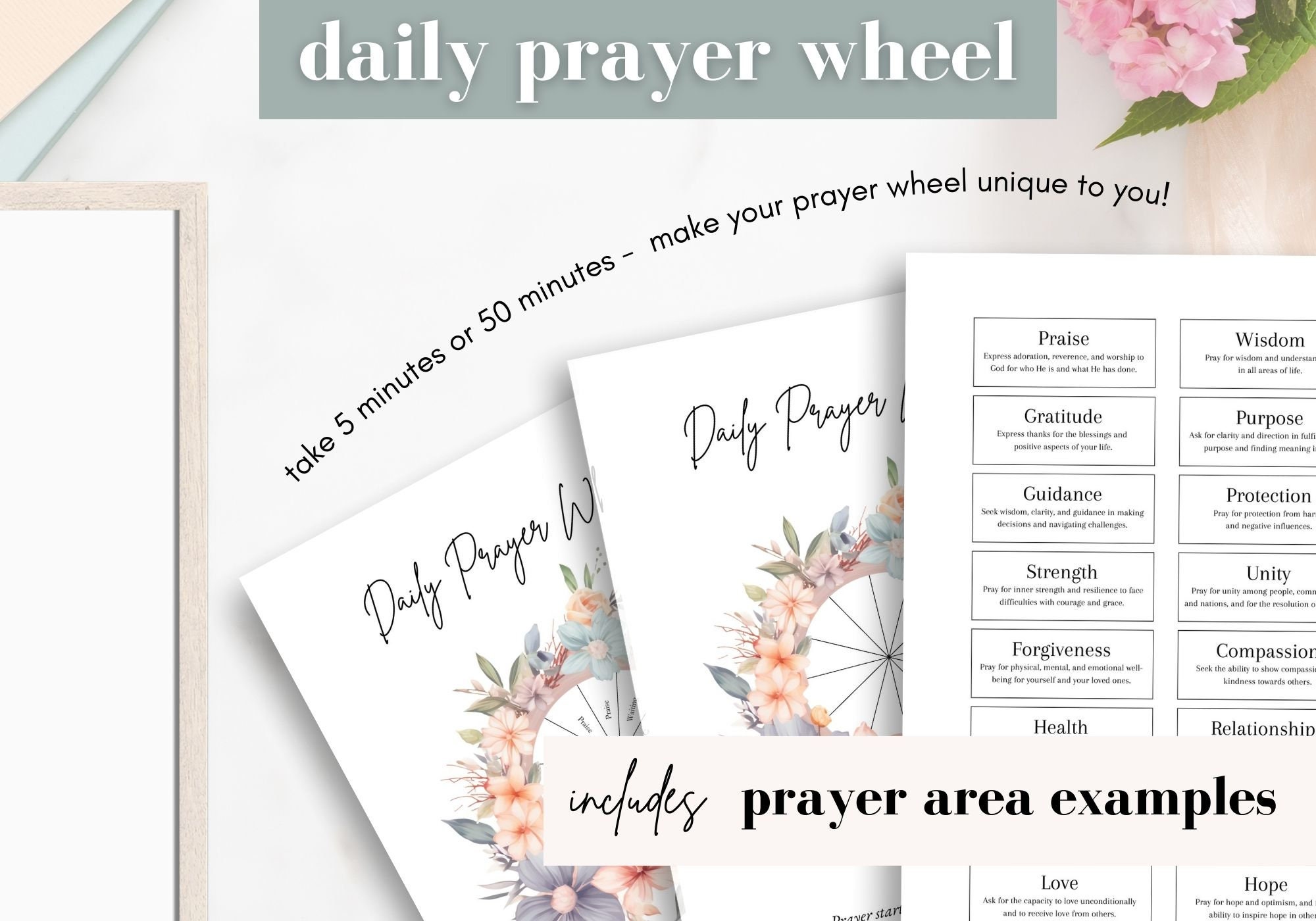 Daily Prayer Wheel Printable Prayer Routine Prayer Board - Etsy