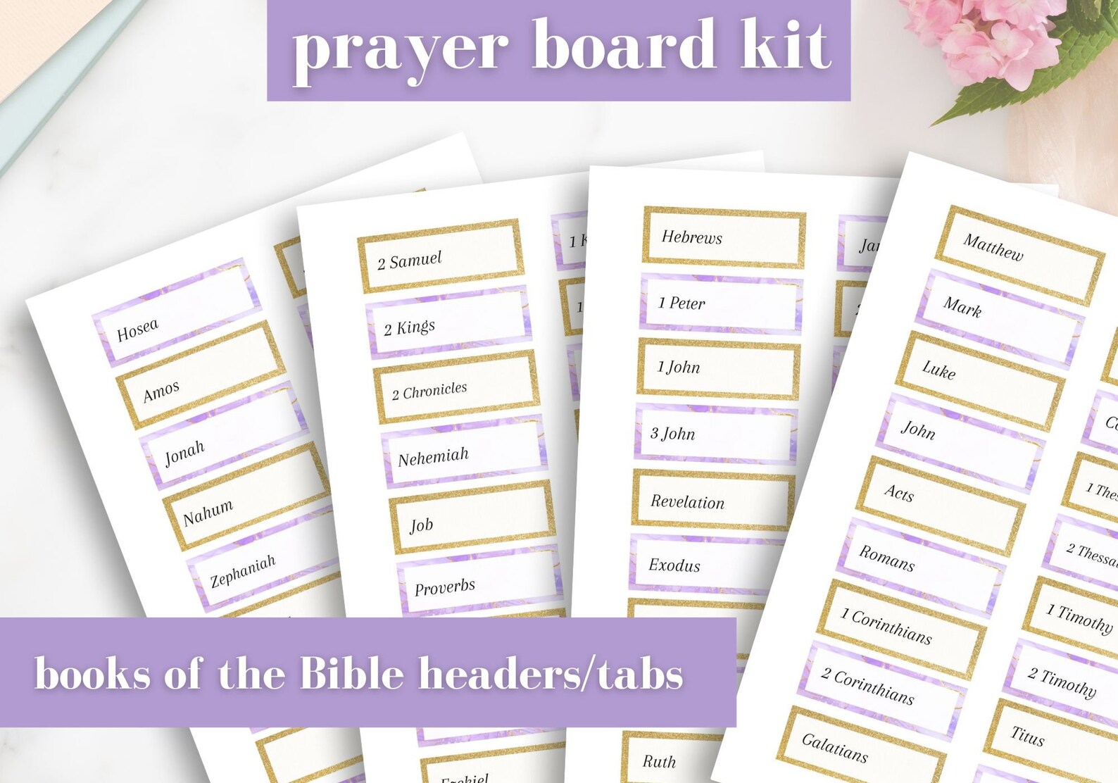 Purple Prayer Board Printable, Prayer Cards, Christian Prayer Wall ...