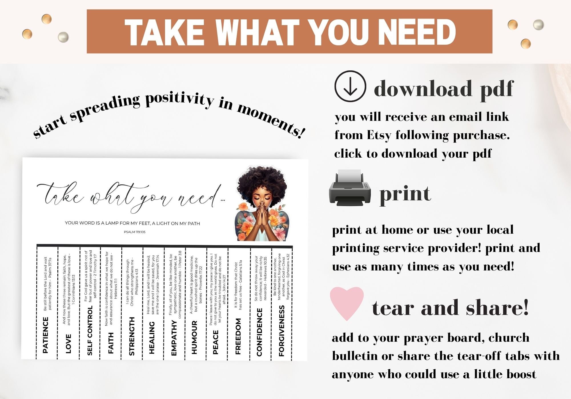 Take What You Need Printable, Christian Bulletin Board, Bible Verse ...