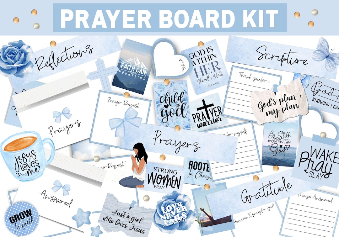 2026 Prayer Board Kit, Printable Women's Prayer Board, Prayer Request ...