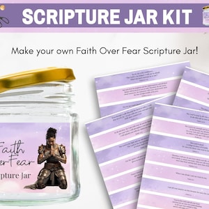 Faith Over Fear Scripture Jar, Printable Scripture Jar, Prayer Jar ...