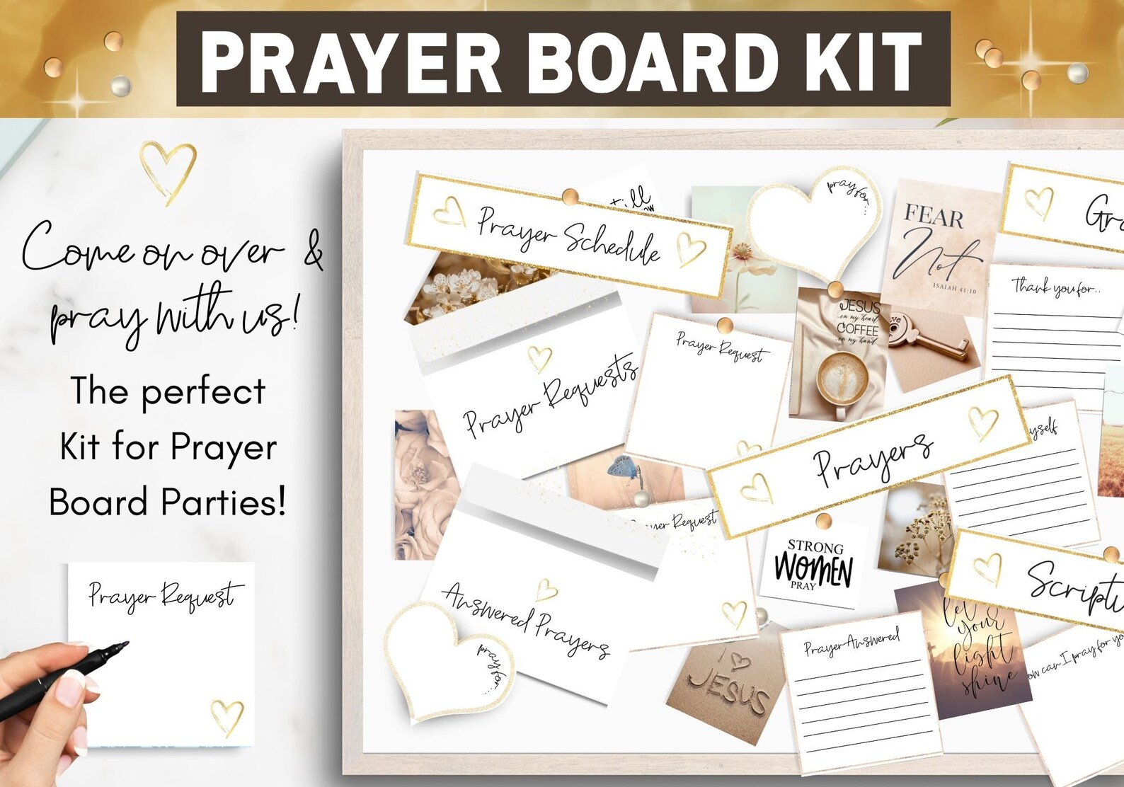 Prayer Board Kit 2026, Printable Prayer Board for Women, Prayer Request ...