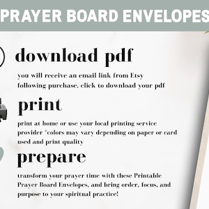 Printable Prayer Board Envelopes, Prayer Board Kit, Prayer Wall ...