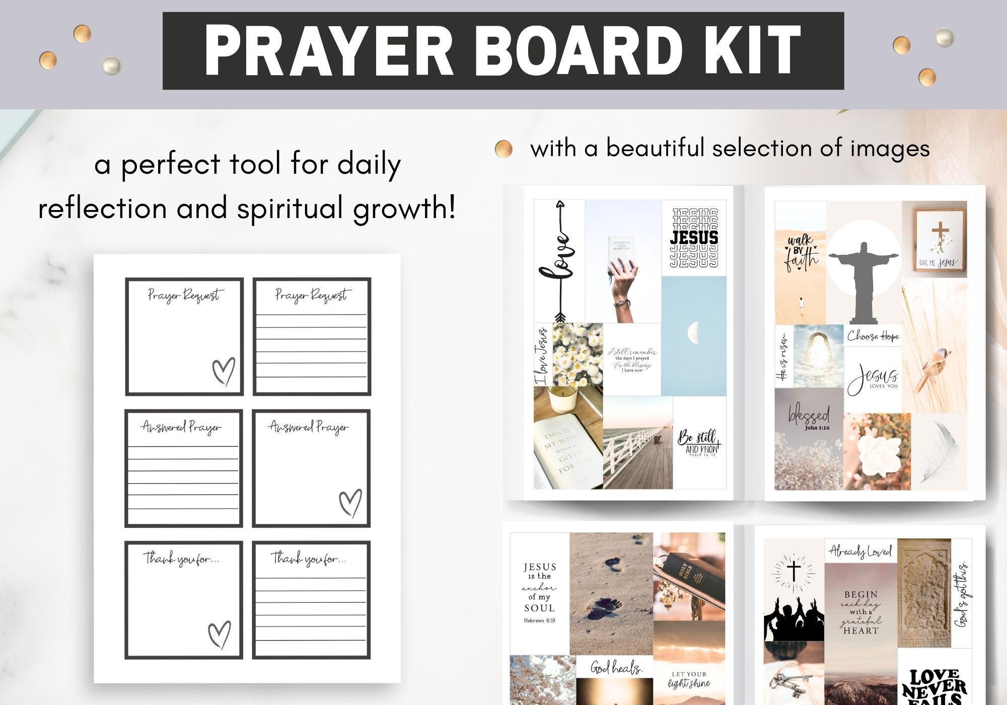 Prayer Board Kit 2026, Printable Prayer Board Stater Kit, Prayer ...