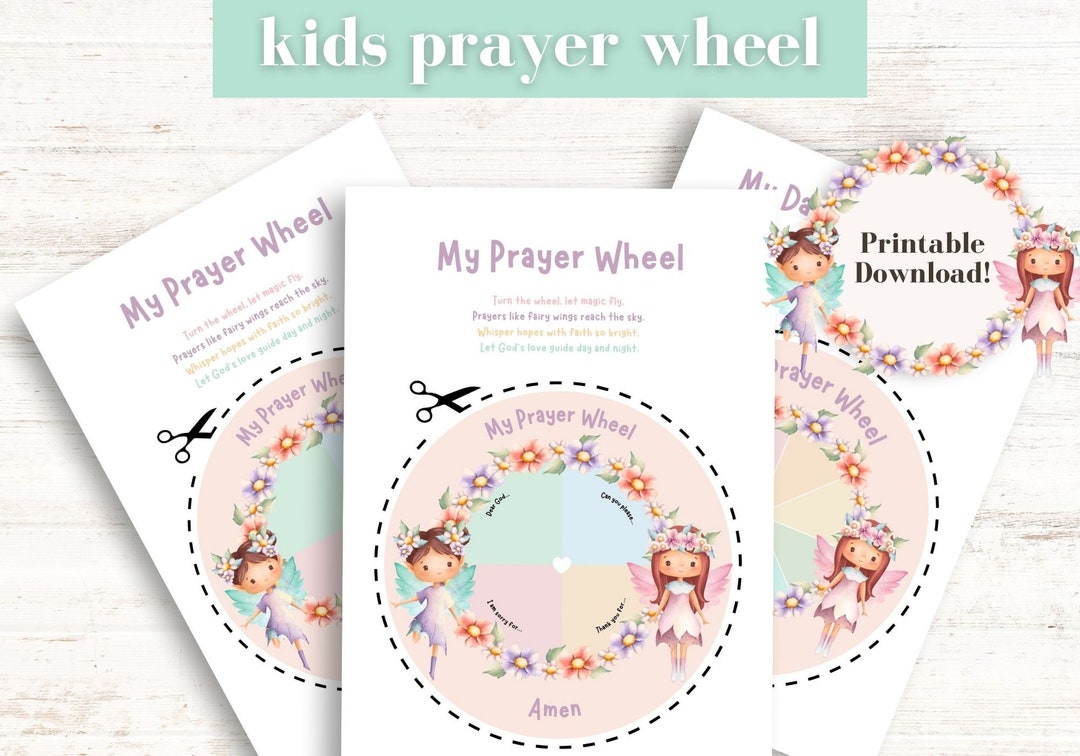 Kids Prayer Wheel Printable Prayer Activities for Kids Lords - Etsy
