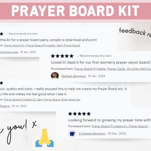 Prayer Board Kit Printable, Prayer Board Envelopes, Pink Prayer Board ...