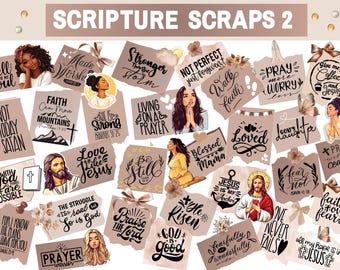 Scripture Scraps Printable, Girls Prayer Board Faith Bible Journal ...