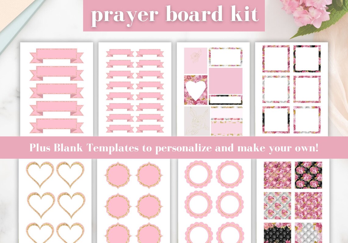 Prayer Board Printable Prayer Cards Christian Wall Collage - Etsy