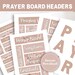 Prayer Board Printable, Daily Prayer Board, Prayer Board Headings ...