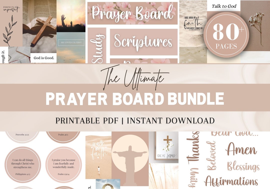 Prayer Board Bundle, Prayer Board Party Printables, Christian Prayer ...