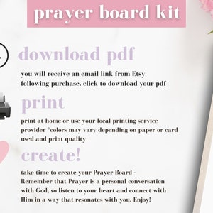 Prayer Board Printable, Daily Prayer Board, Bible Verse Cards ...