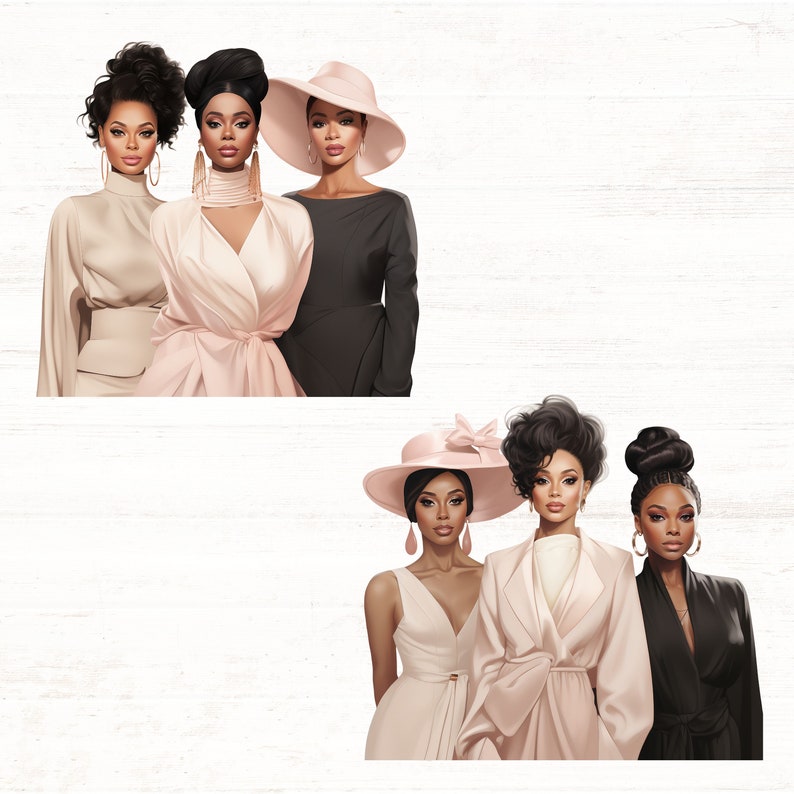 Church Ladies Clipart, Black Woman PNG, Christian PNG, Church Lady Clipart, Praying Sisters Pngs ...