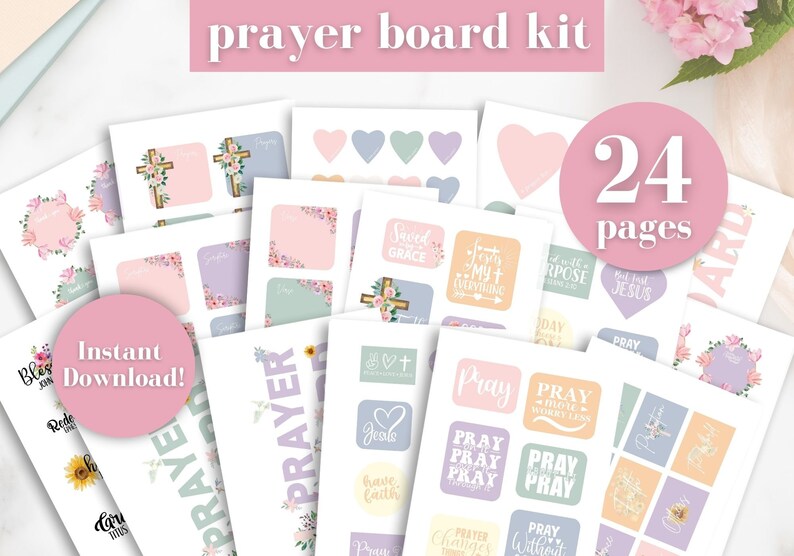 Prayer Board Printable Daily Prayer Board Bible Verse Cards - Etsy