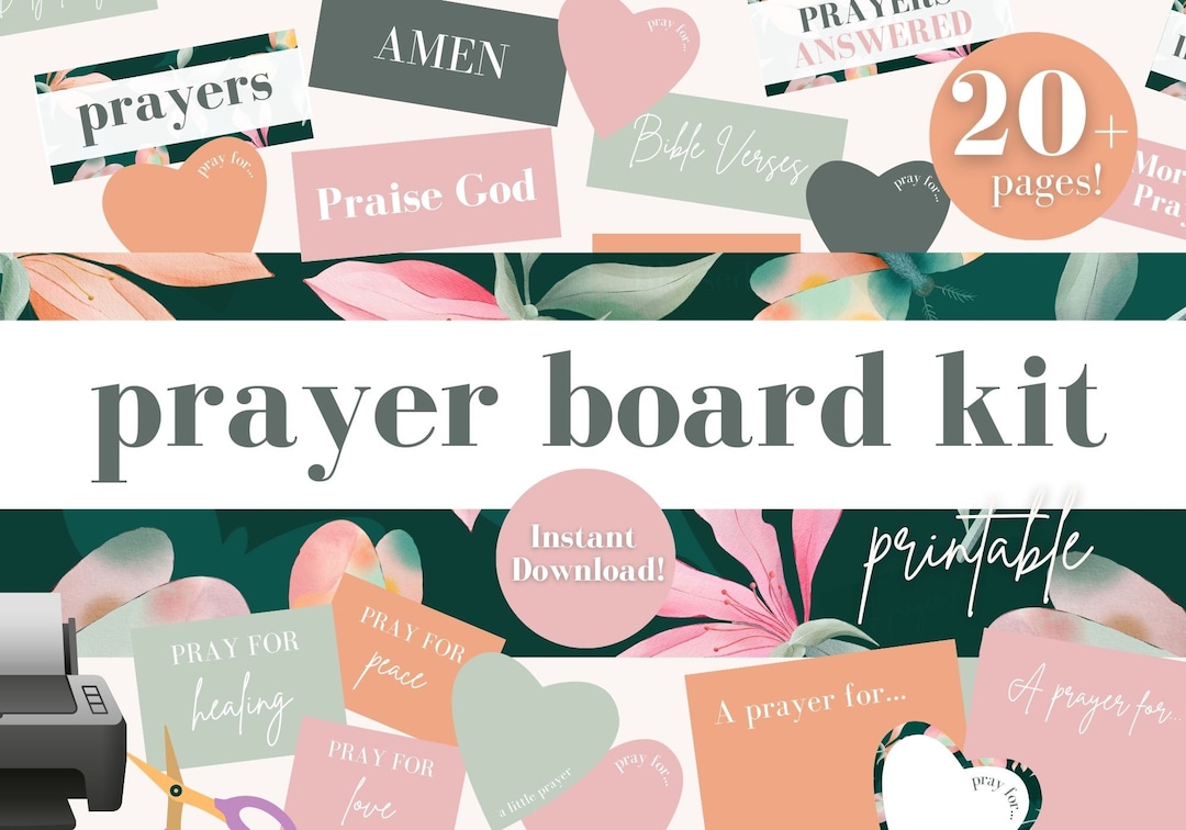 Prayer Board Kit Printable Daily Prayer Board Bible Verse - Etsy