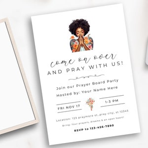 Prayer Board Party Invitation, Prayer Party Invite, Prayer Board ...