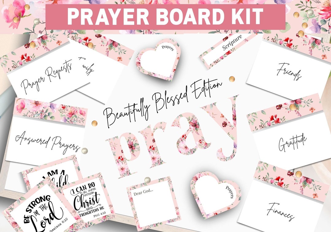Prayer Board Kit Printable, Prayer Board Envelopes, Prayer Board Party ...