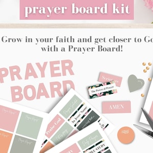 Prayer Board Kit Printable, Daily Prayer Board, Bible Verse Cards ...