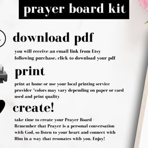 Prayer Board Kit, Printable Prayer Party Kit, Christian Wall Collage ...