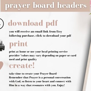 Prayer Board Headings, Daily Prayer Board Words, Prayer Bulletin Board ...