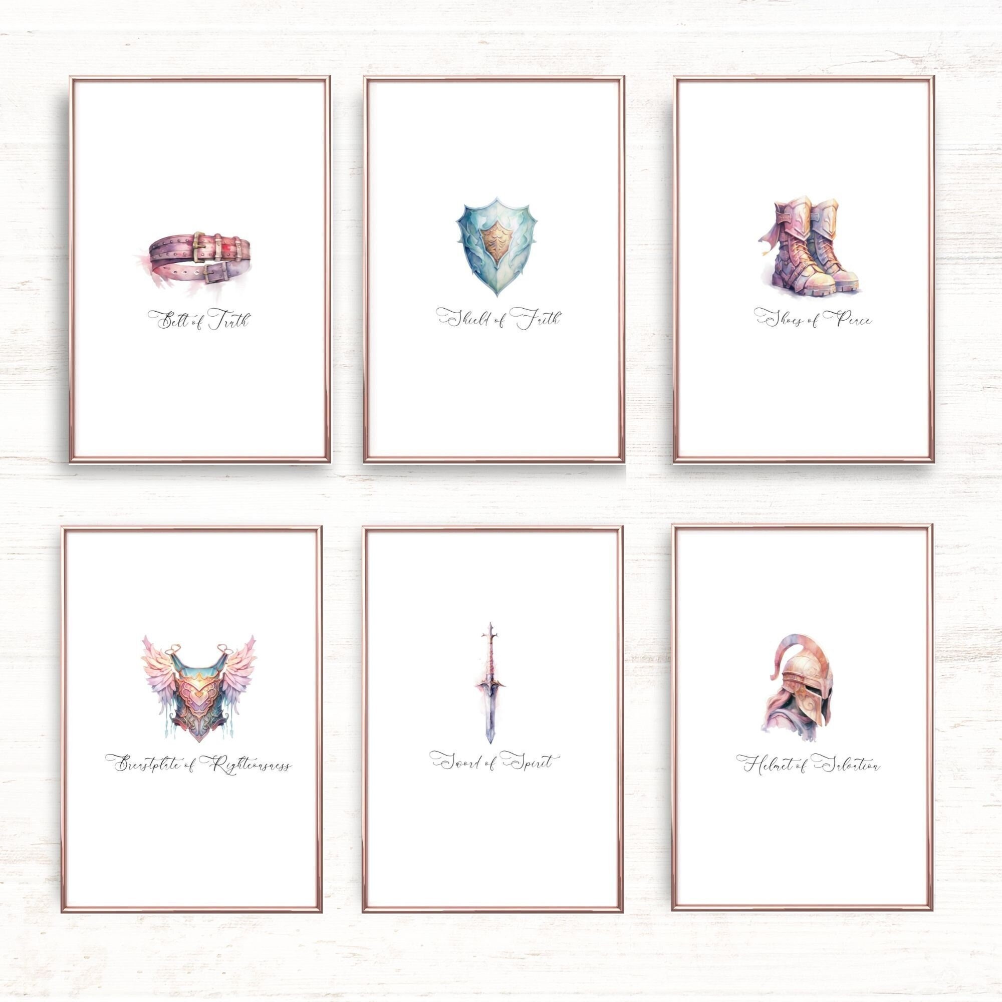 Armor of God Printable Full Armor of God Wall Art Watercolor - Etsy