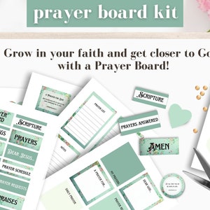 Printable Prayer Board Kit, Vintage Floral Prayer Board, Prayer Cards ...