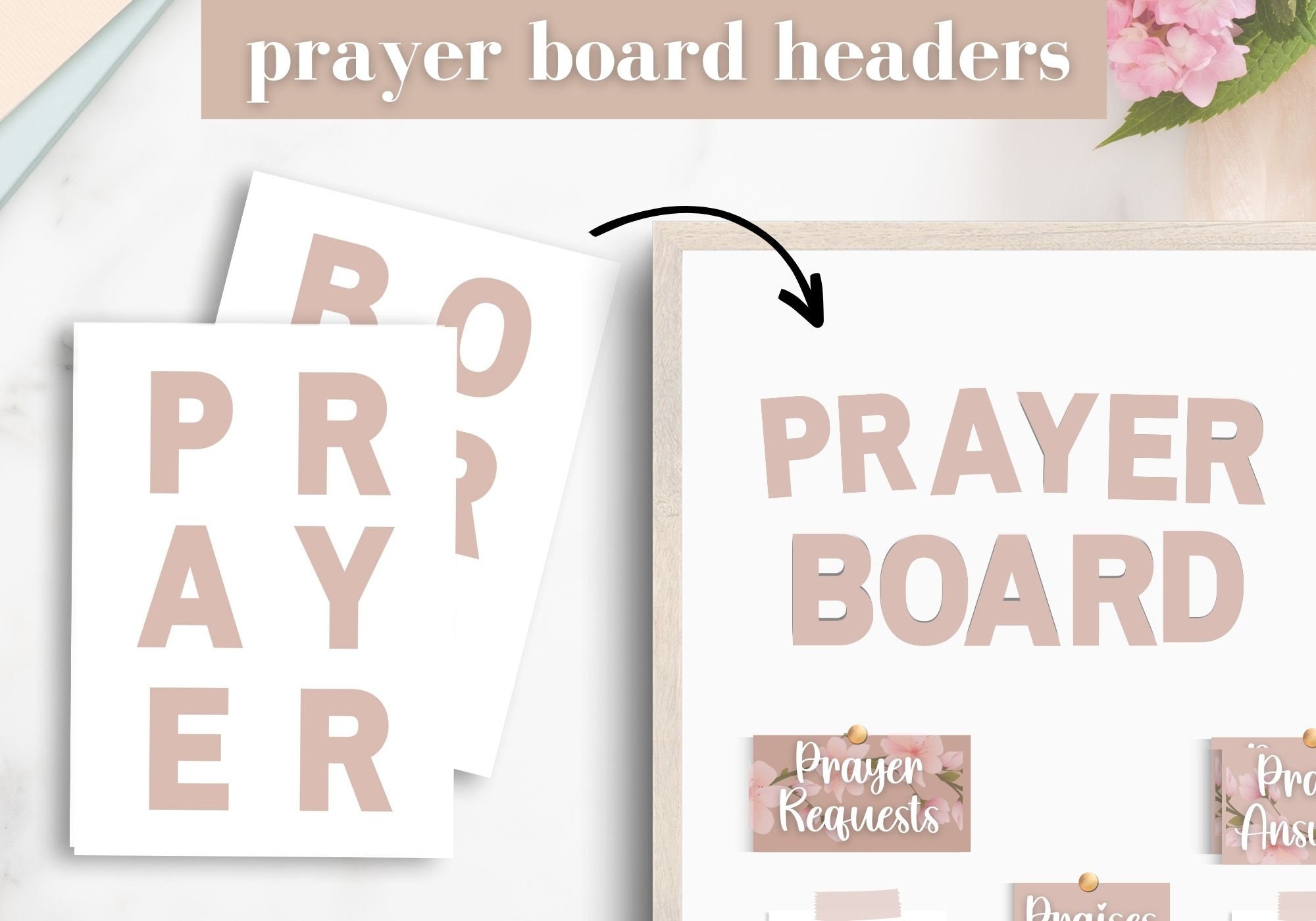 Prayer Board Headings, Daily Prayer Board Words, Prayer Bulletin Board ...