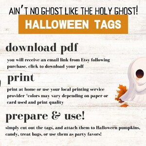Christian Halloween Tags, Kids Halloween Labels, Kids Church Candy Tag ...