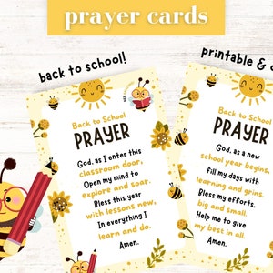 Back to School Prayer Cards, Back to School Prayers, Prayer Tag ...
