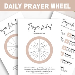 Prayer Wheel Printable, Daily Prayer Routine, Prayer Board Kit, Perfect ...