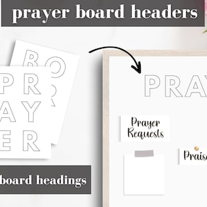 Prayer Board Printable, Daily Prayer Board, Prayer Board Headings ...