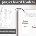 Prayer Board Printable, Daily Prayer Board, Prayer Board Headings ...