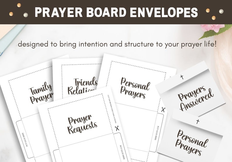 Prayer Board Envelopes, Printable Prayer Board Kit, Prayer Wall ...