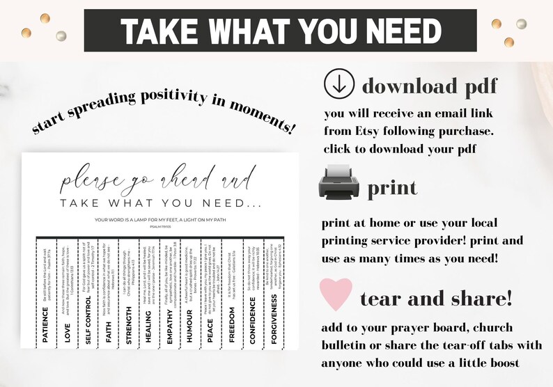 Christian Take What You Need Printable, Christian Bulletin Board, Bible ...