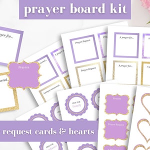Purple Prayer Board Printable, Prayer Cards, Christian Prayer Wall ...