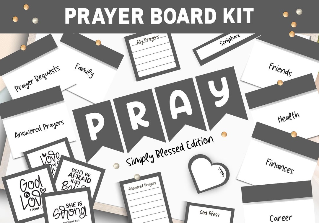 Prayer Board Kit Printable, Prayer Board Envelopes, Prayer Board Party ...