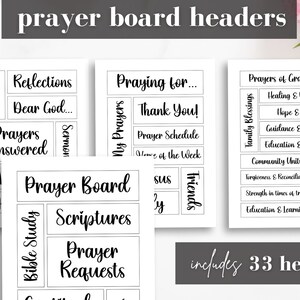 Prayer Board Printable, Daily Prayer Board, Prayer Board Headings ...