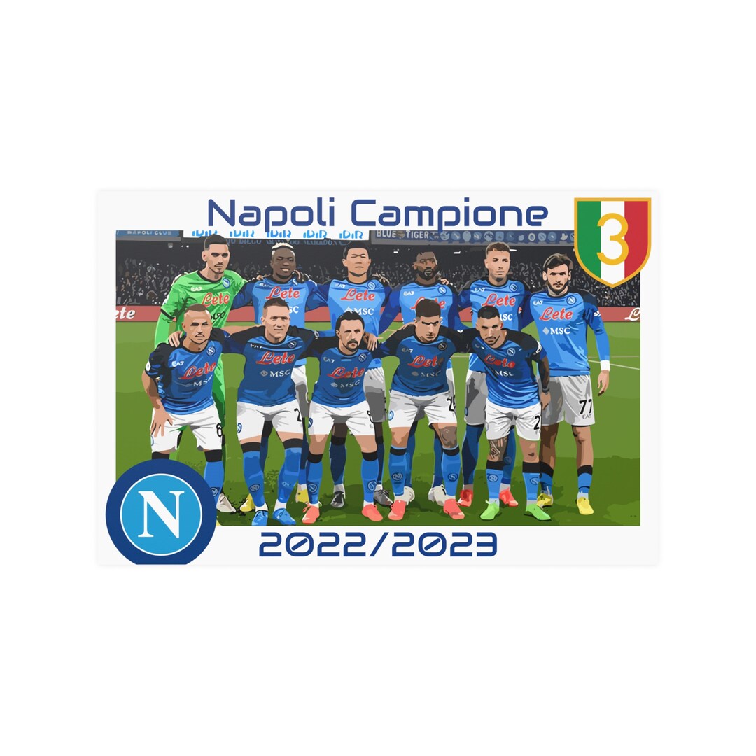 Napoli Scudetto Satin Posters Napoli Team Poster 2022/2023 - Etsy