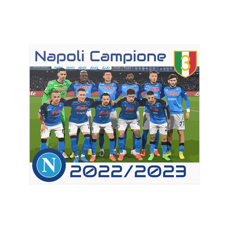 Napoli Scudetto Satin Posters Napoli Team Poster 2022/2023 - Etsy
