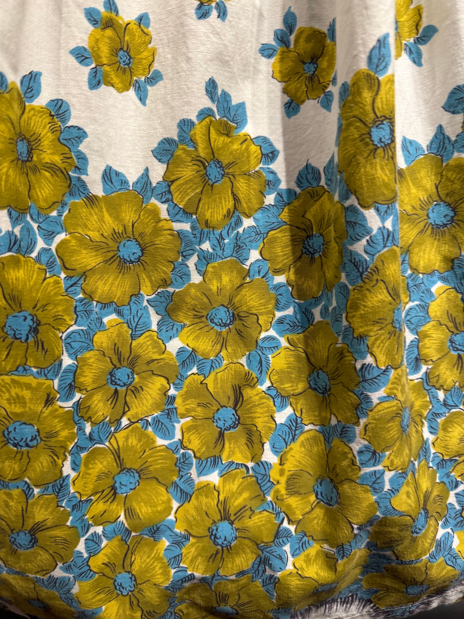 Really Sweet 1950s Border Print Day Dress - Etsy
