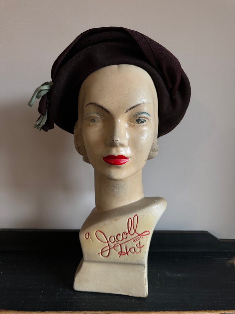 Gorgeous 1940s Felt Hat - Etsy
